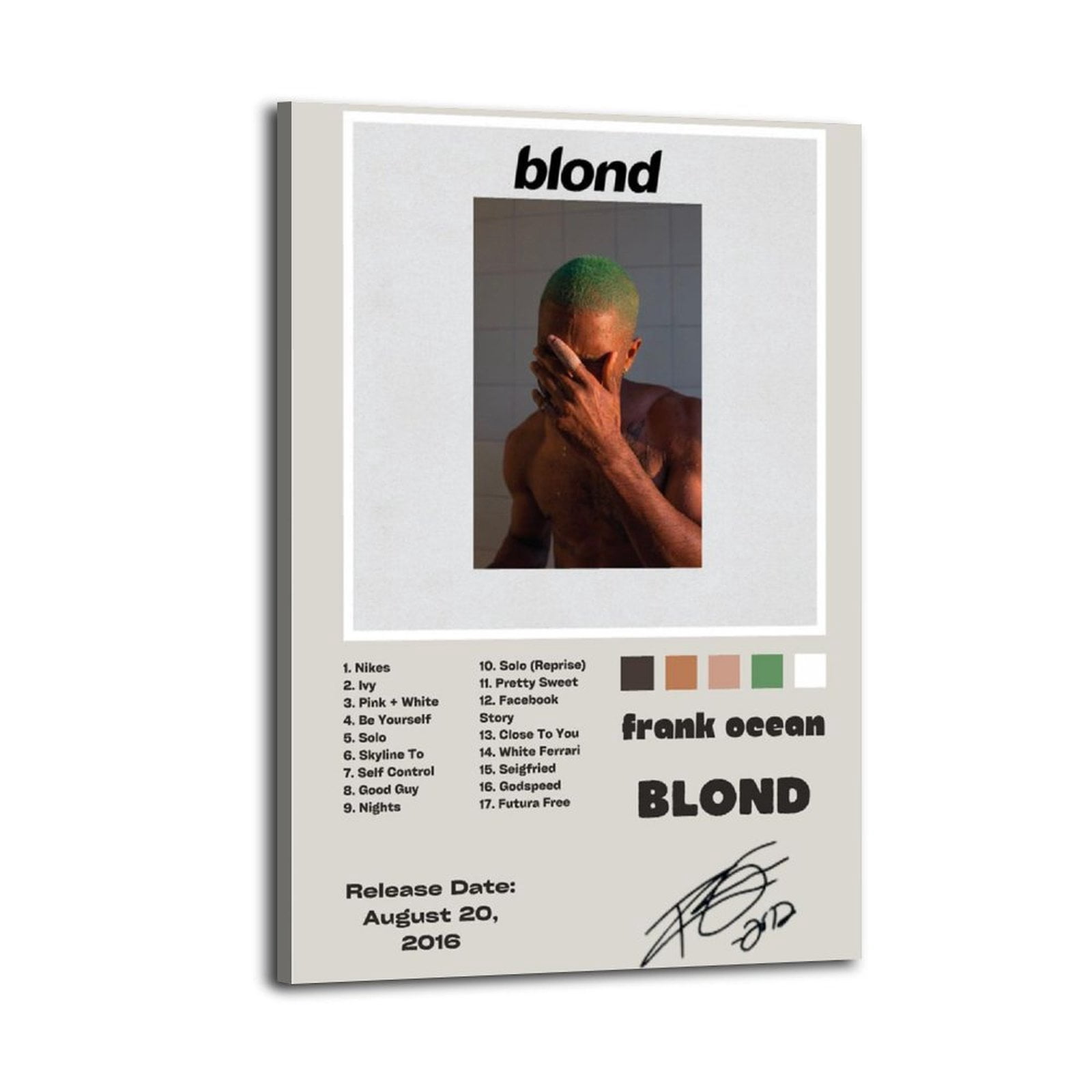 Frank Ocean Blonde Poster Decoration Vibrant High-end Wall Posters ...