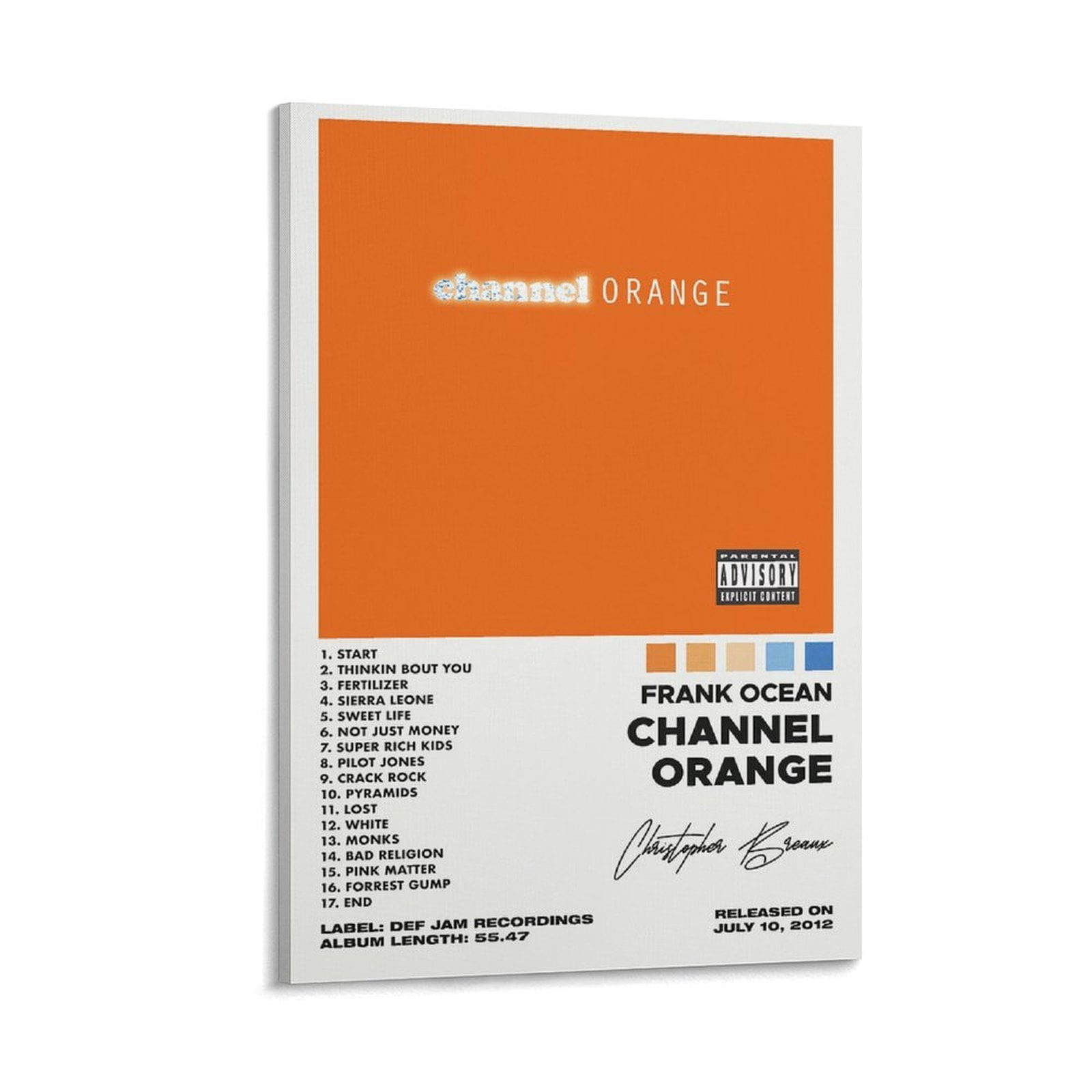 Frank Ocean Channel Orange Album Cover Painting On Canvas Wall Art ...