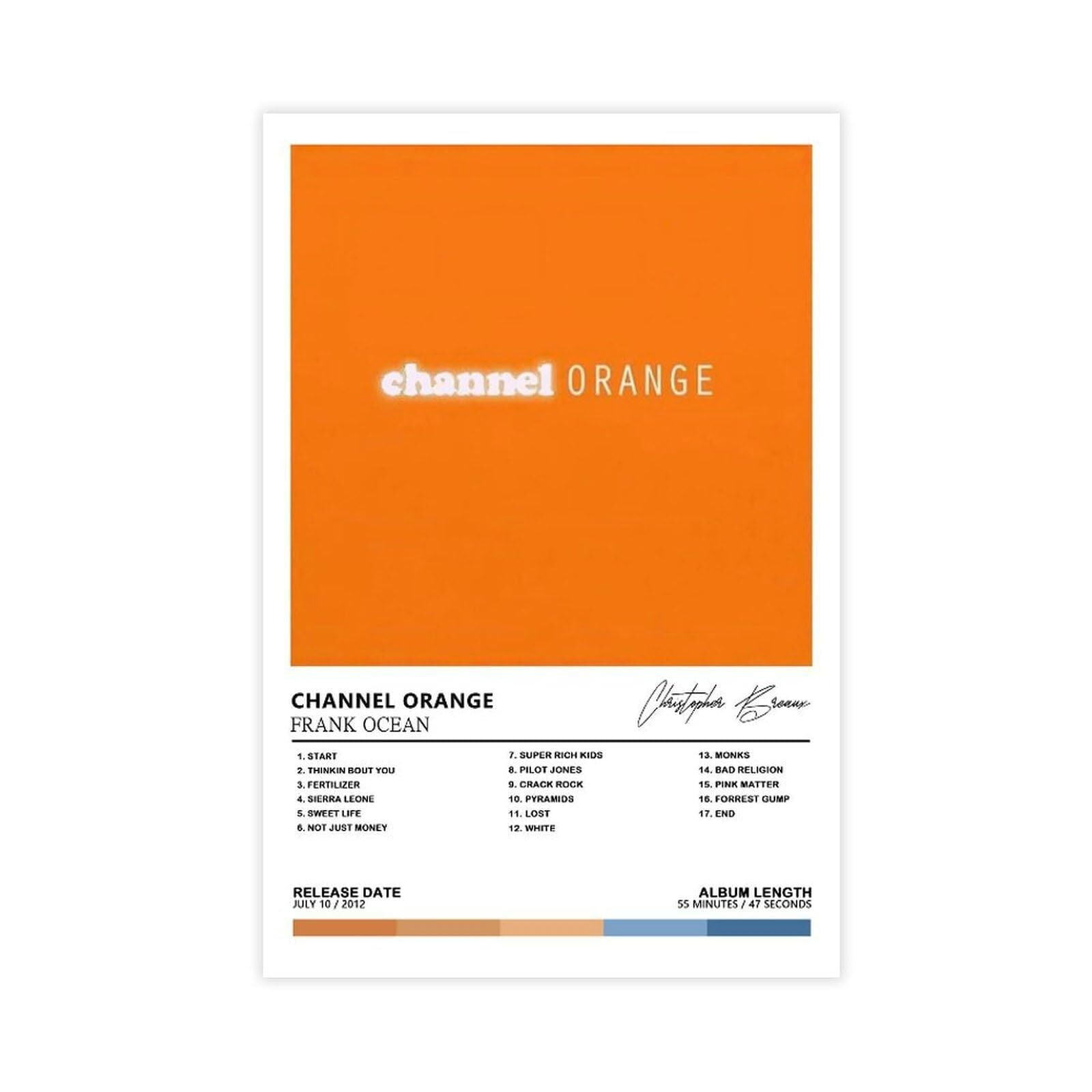 Frank Ocean - Channel Orange | Minimalist Album Cover Poster Poster ...