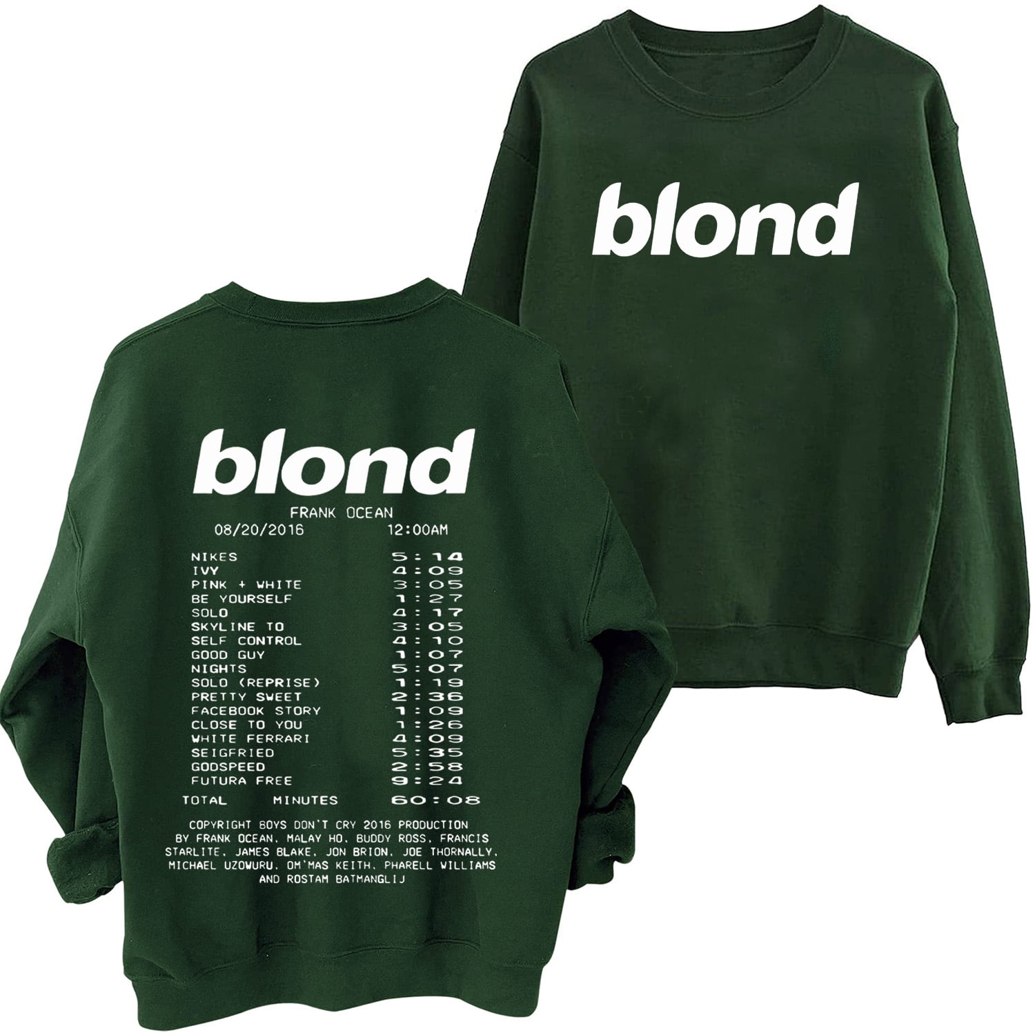 Frank Ocean Merch Blonde Sweatshirt Hoodie Man Woman Harajuku Hip Hop ...
