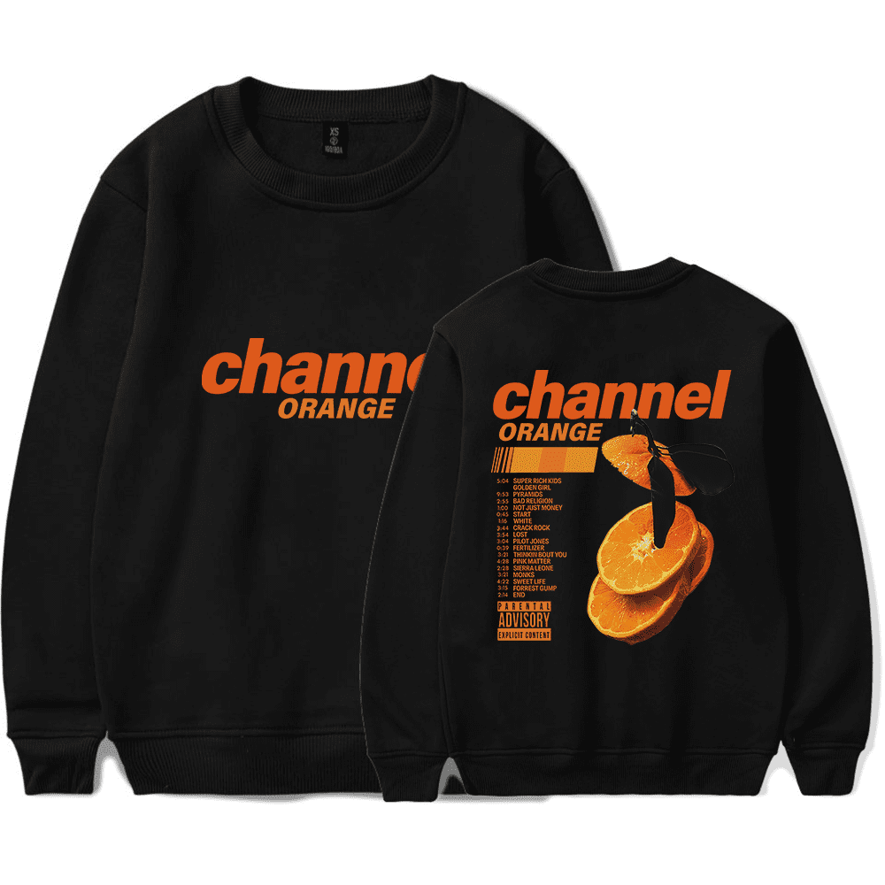 Frank Ocean Merch Sweatshirt Channel Orange Tracklist Hoodie Long-sleeve Fashion Hip Hop Rapper ...