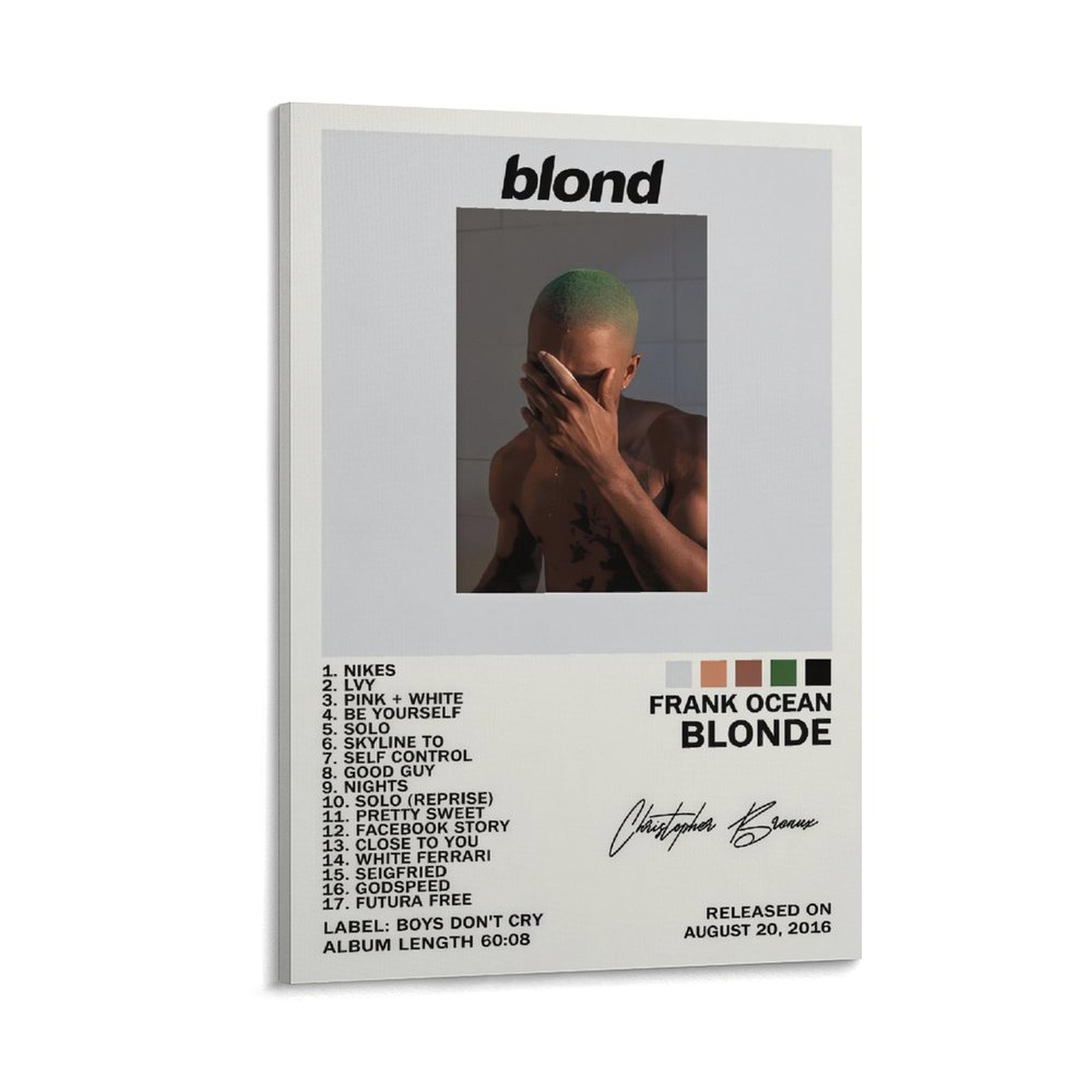Frank Ocean Poster Blond 3 Print Photo Art Painting Canvas Poster Home ...