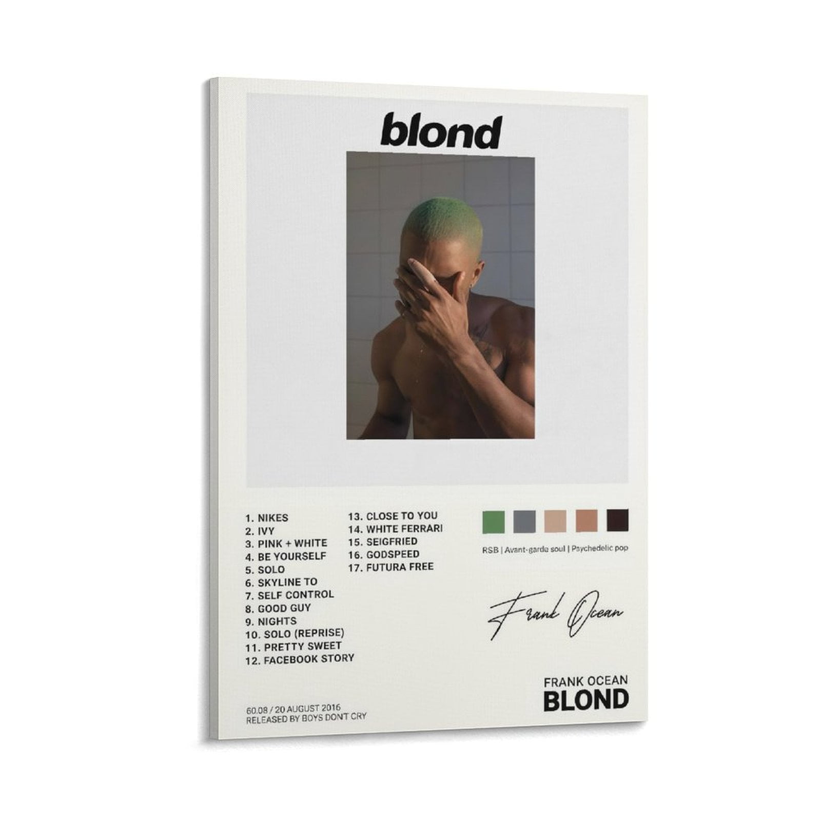 Frank Ocean Poster Blond 4 Poster Cool Artworks Painting Wall Art ...