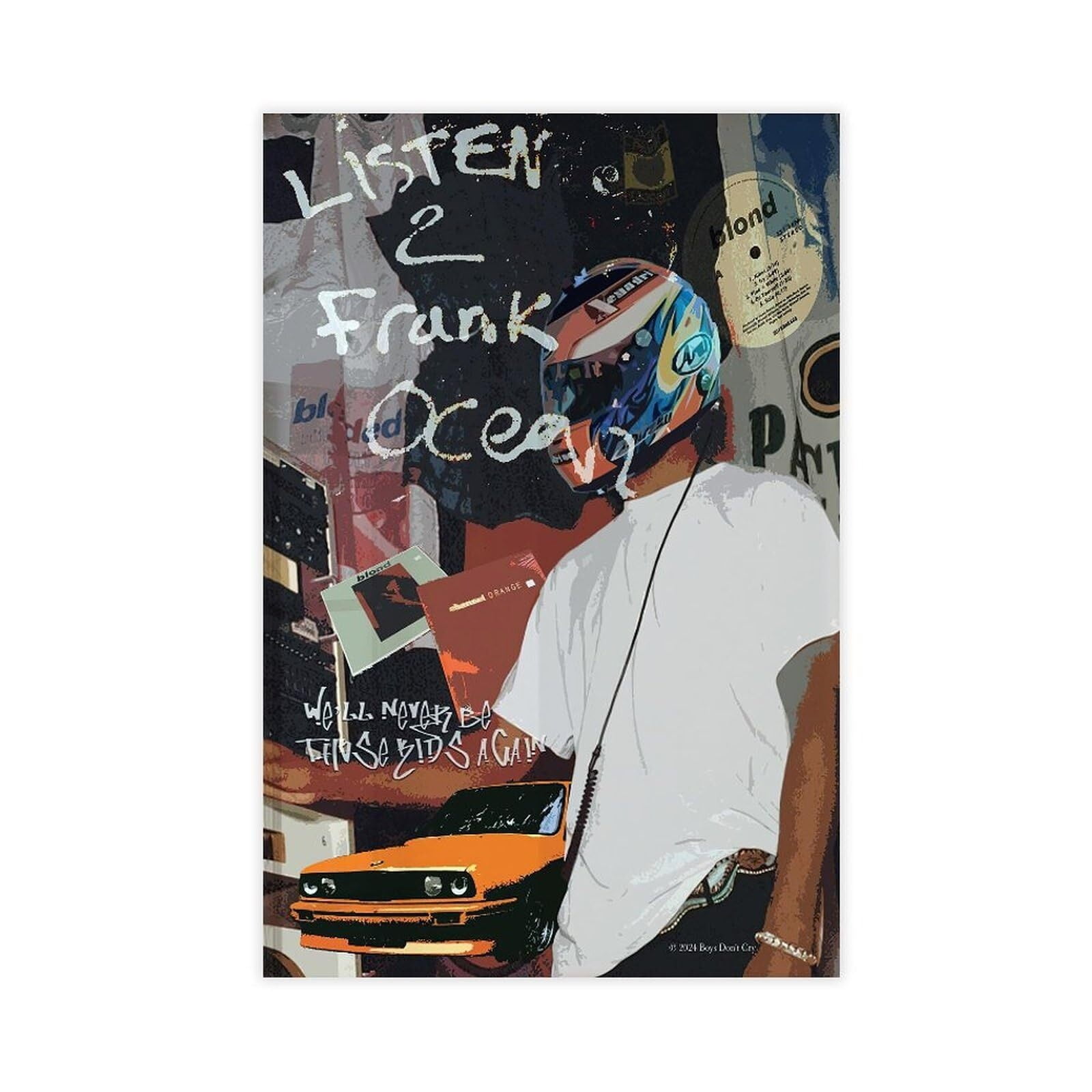 Frank Ocean Poster, Blond Album Cover Posters Rap Music Poster Wall Art ...