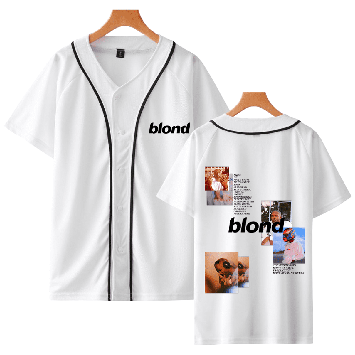 Frank Ocean Short Baseball Shirts Blood Bloode Merch Short Sleeve ...
