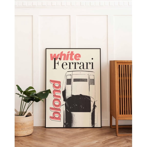 Frank Ocean White Ferrari Song Poster – Minimalist Album Inspired Art ...
