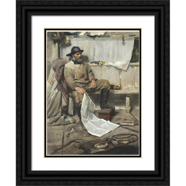 Frank Richards 11x14 Black Ornate Wood Framed Double Matted Museum Art ...