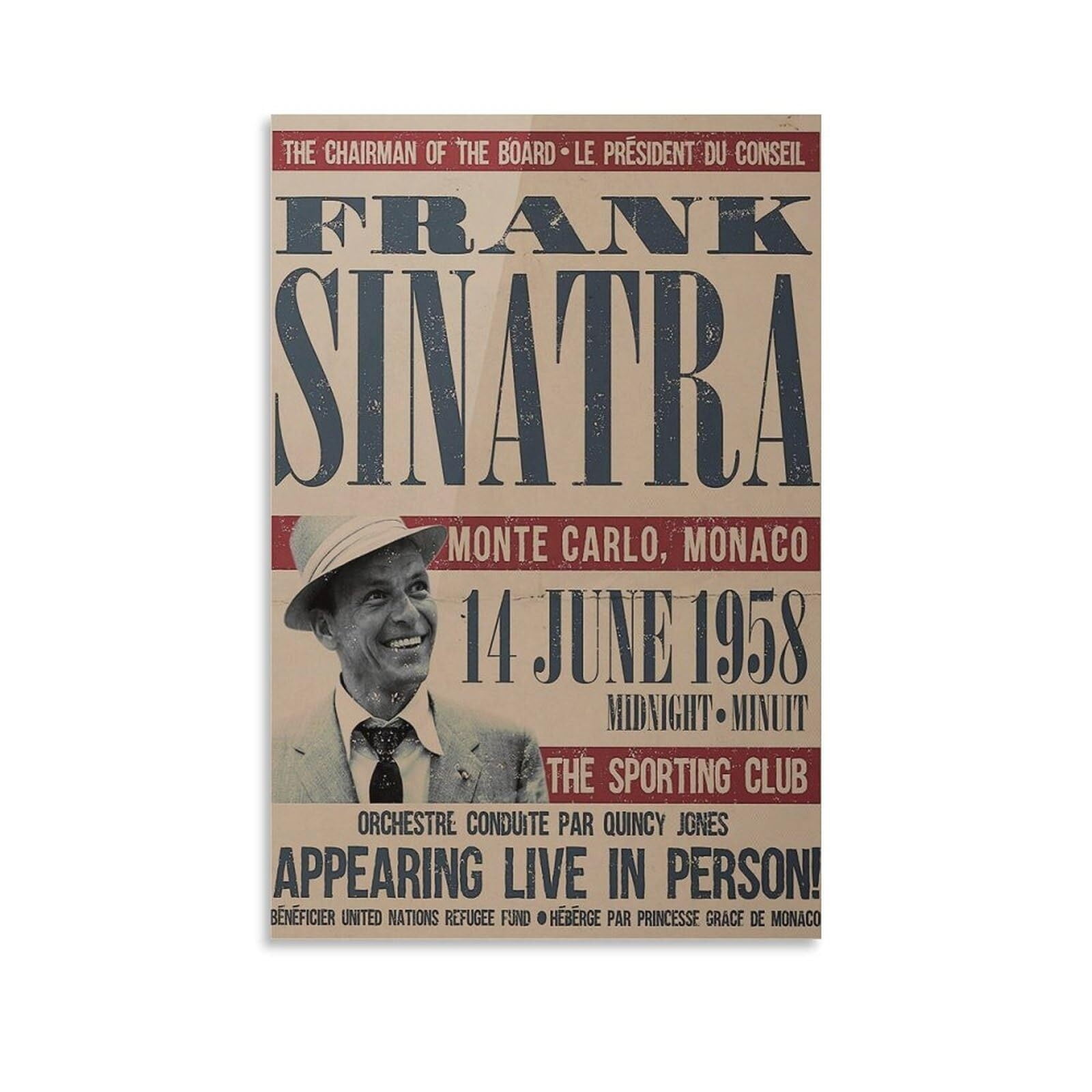 Frank Sinatra Canvas Poster Bedroom Decoration Landscape Office ...