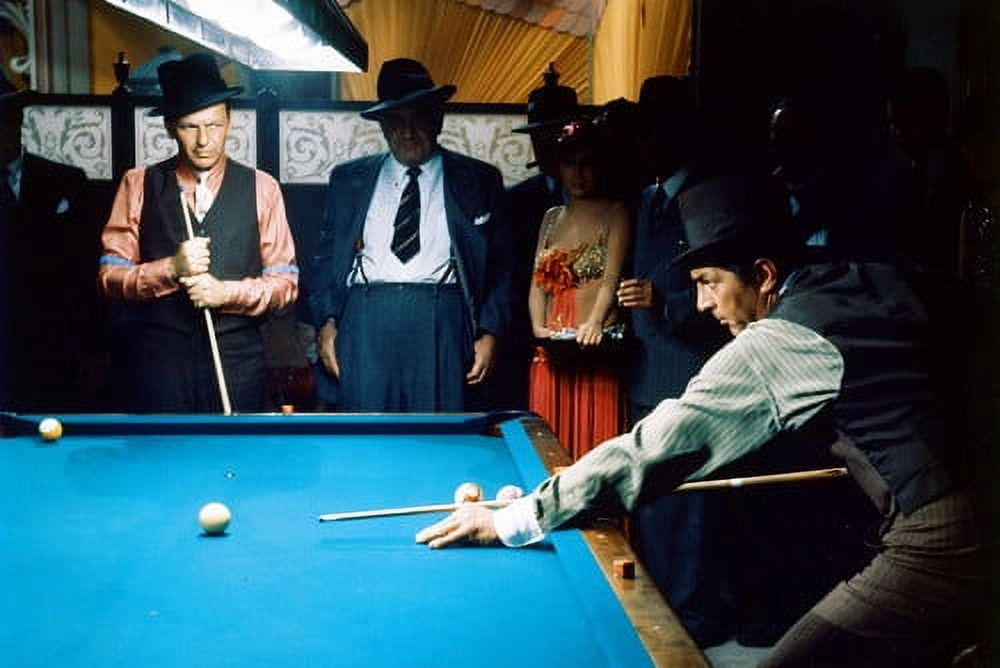 Frank Sinatra Dean Martin Playing Pool 24X36 Poster - Walmart.com