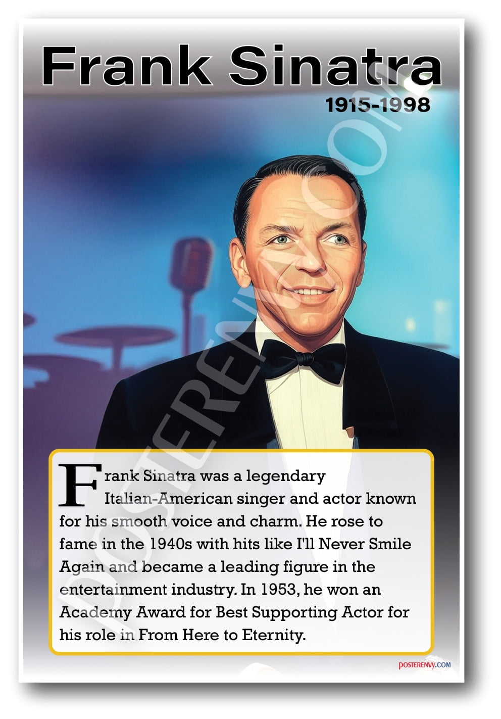 Frank Sinatra - Legendary Singer - Biography Poster 18 x 12 inch ...