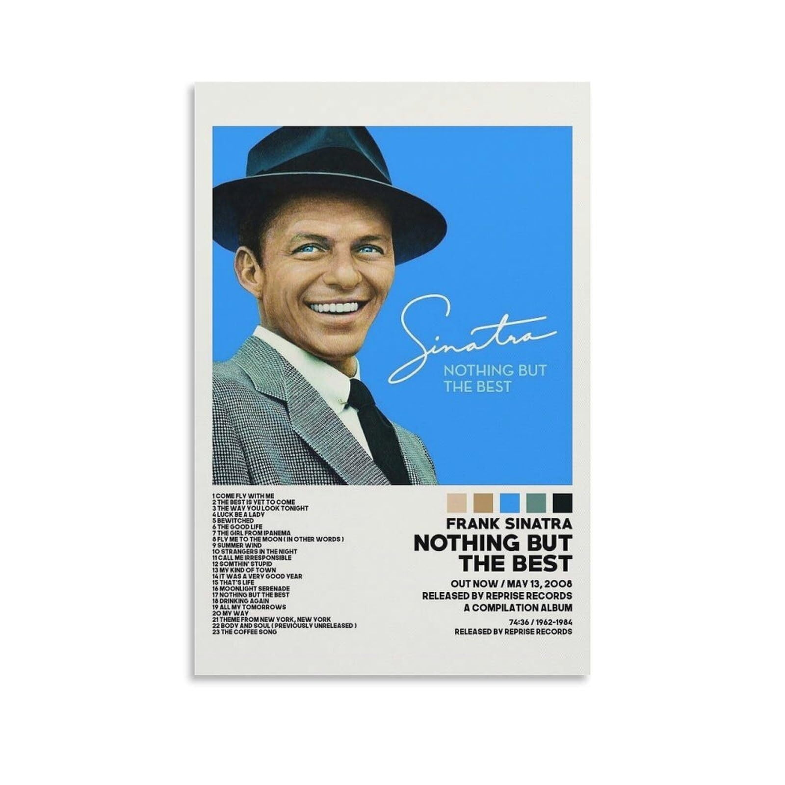 Frank Sinatra Nothing But The Best Canvas Poster Bedroom Decoration ...