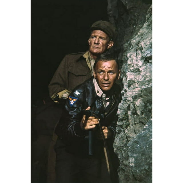 Frank Sinatra and Trevor Howard in Von Ryan's Express with guns 24x36 Poster - Walmart.com
