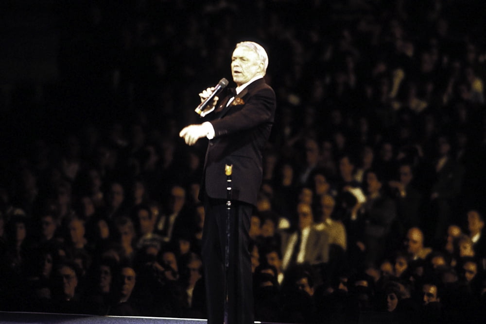 Frank Sinatra on stage at Frank Sinatra's 75th Birthday Concert at ...