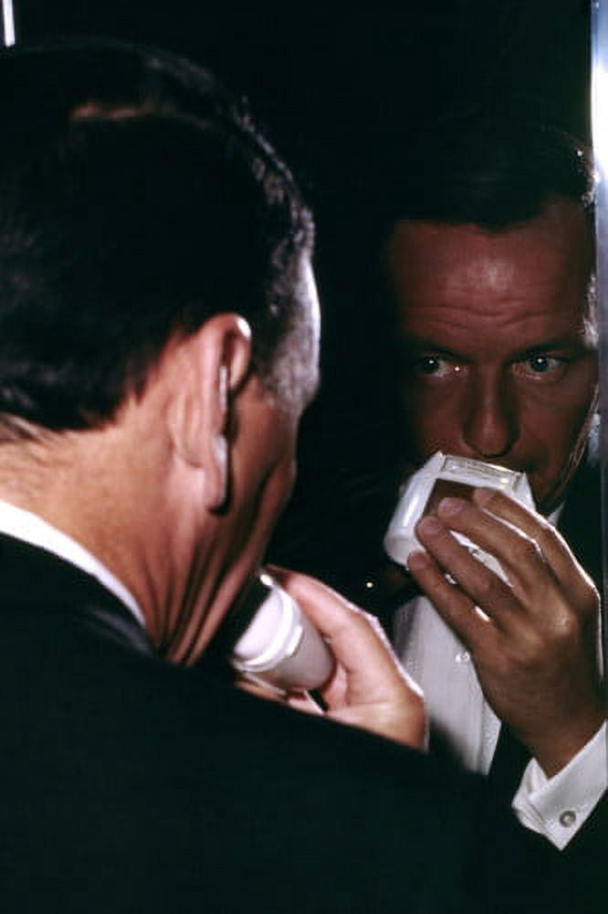 Frank Sinatra rare candid 1960's pose in tuxedo looking in mirror ...