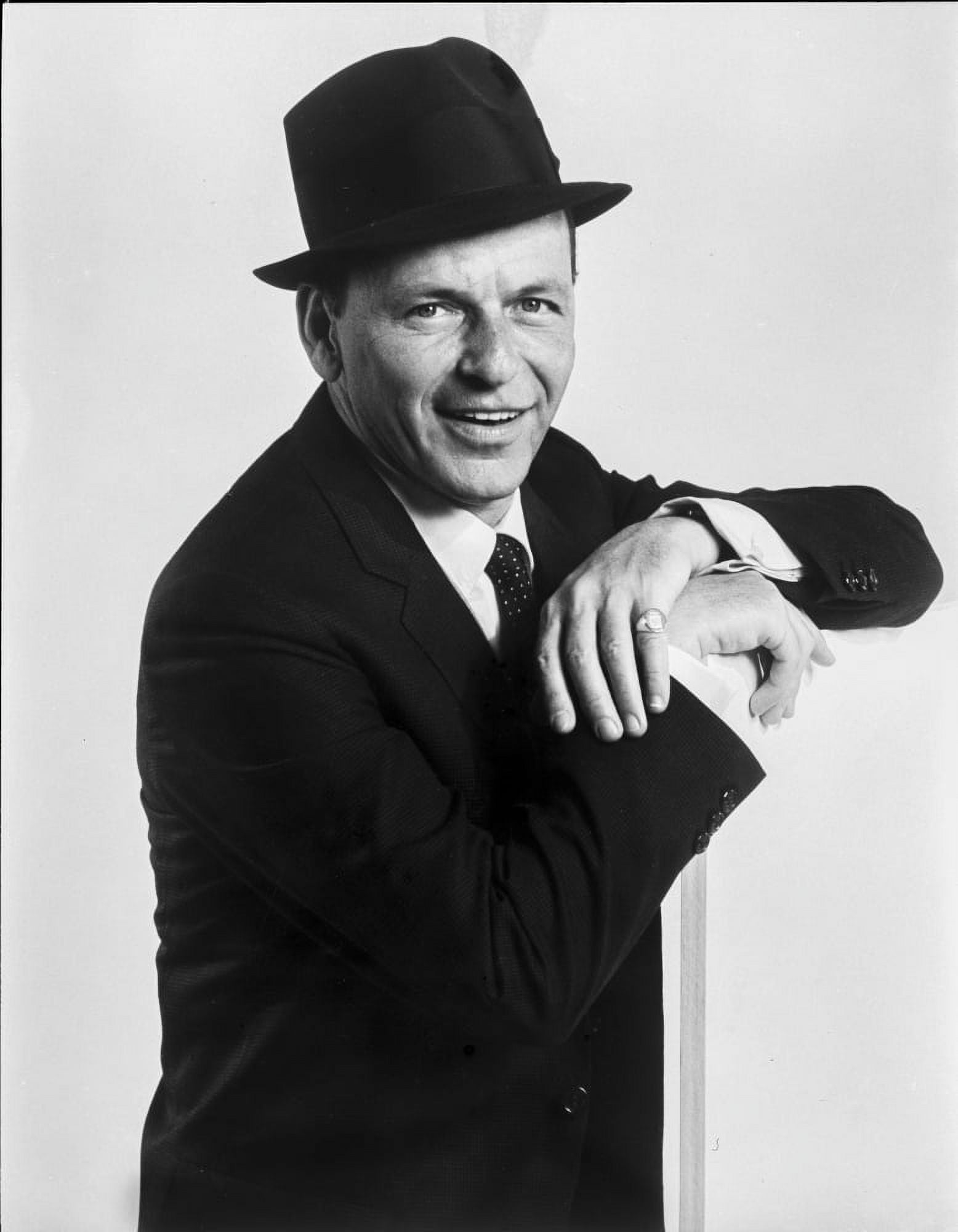 Frank Sinatra smiling in Suit and Hat Photo Print (24 x 30) - Walmart.com