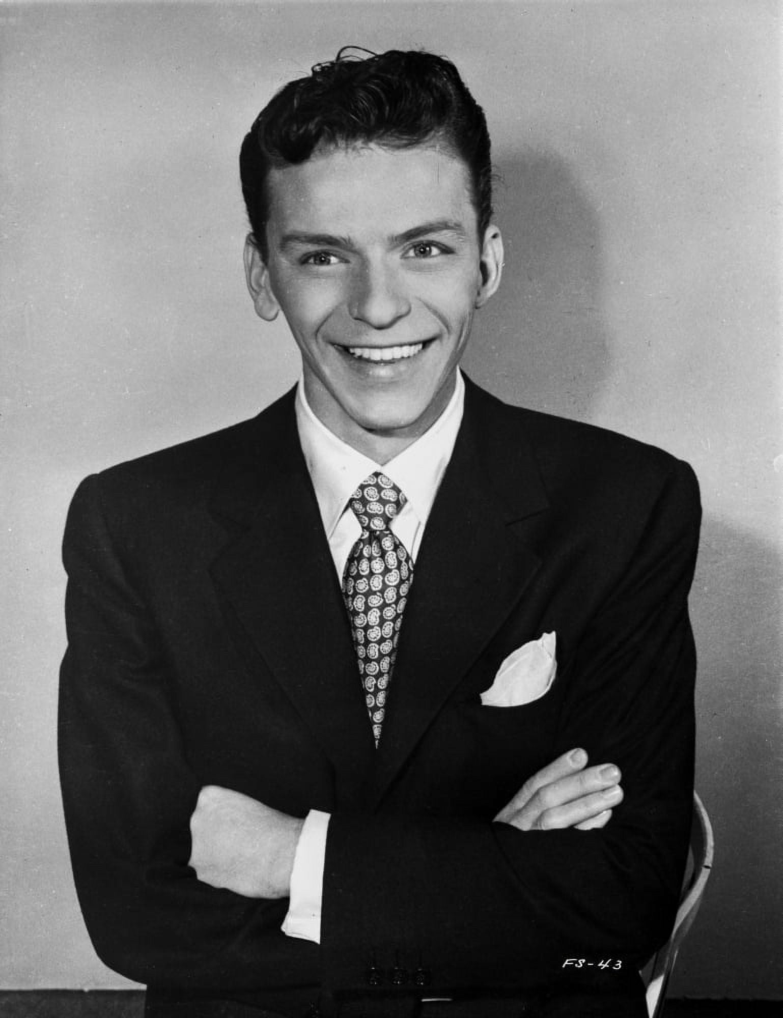 Frank Sinatra with Arms Crossed in Black Suit Photo Print (24 x 30 ...