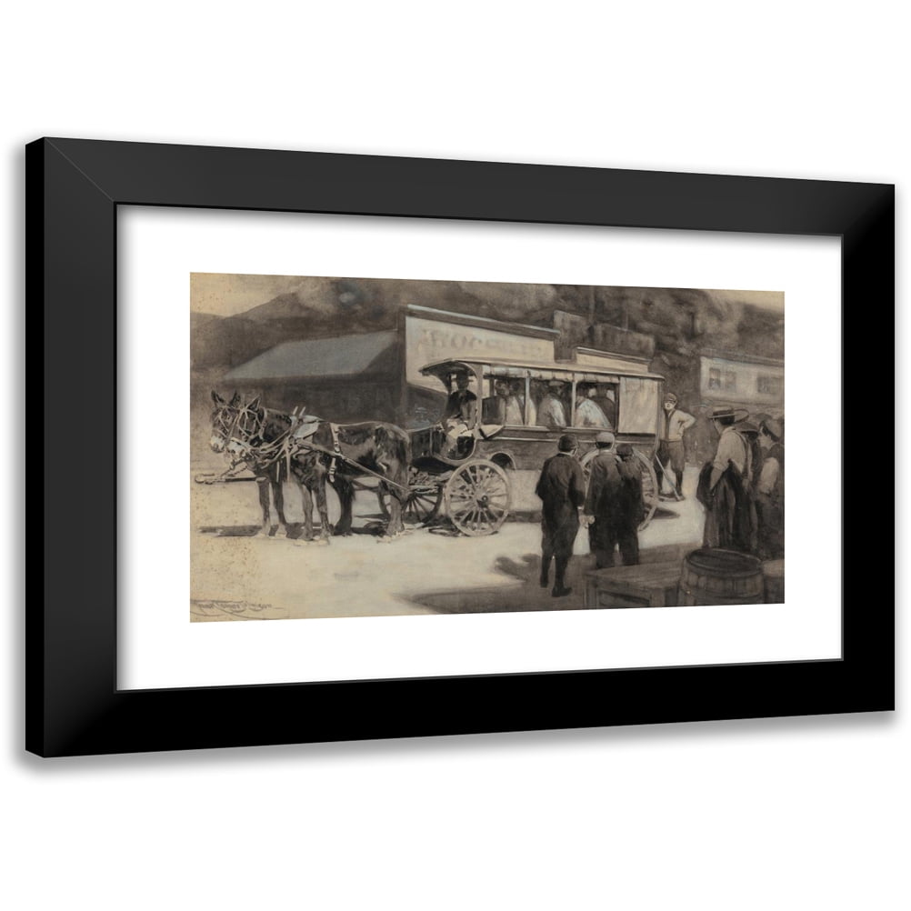 Frank Tenney Johnson 14x10 Black Modern Framed Museum Art Print Titled ...