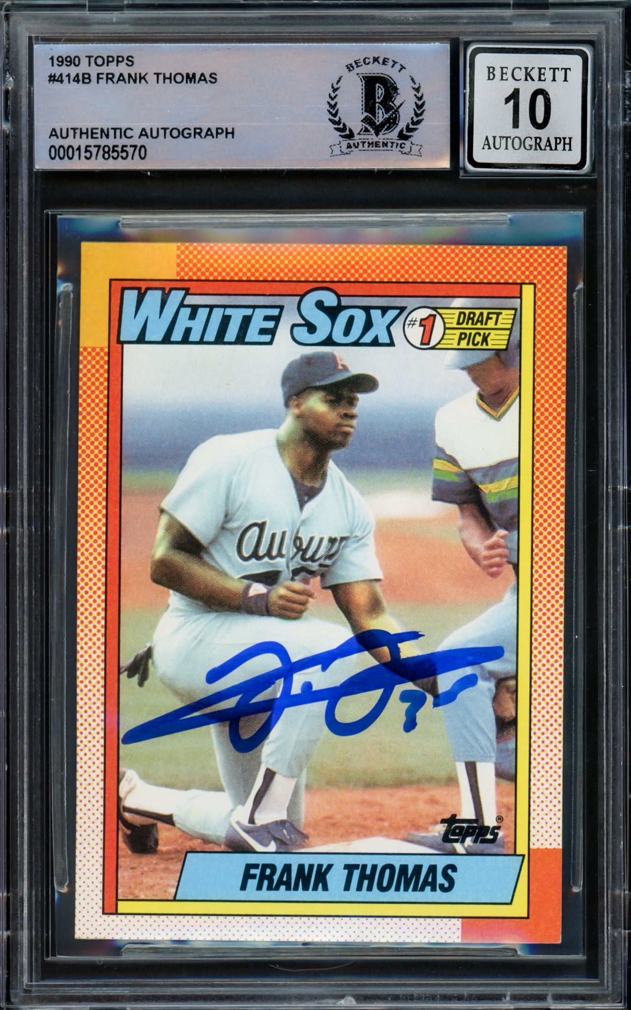 Frank Thomas Autographed 1990 Topps Rookie Card #414 Chicago White Sox ...