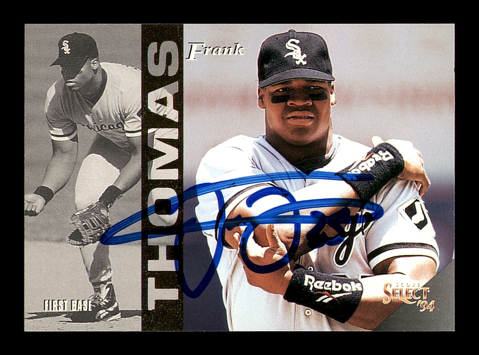 Frank Thomas Autographed 1994 Score Select Card #6 Chicago White Sox ...