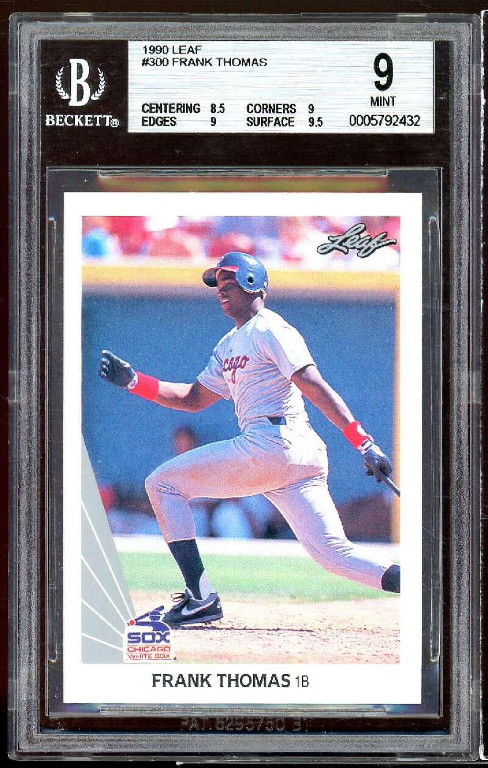 Frank Thomas Rookie Card 1990 Leaf #300 BGS 9 (8.5 9 9 9.5) - Walmart.com