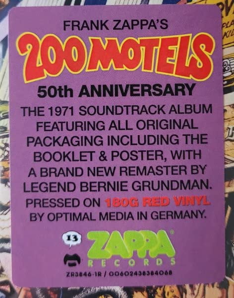 Frank Zappa 200 Motels (Original Soundtrack) (180 Gram Red Colored ...