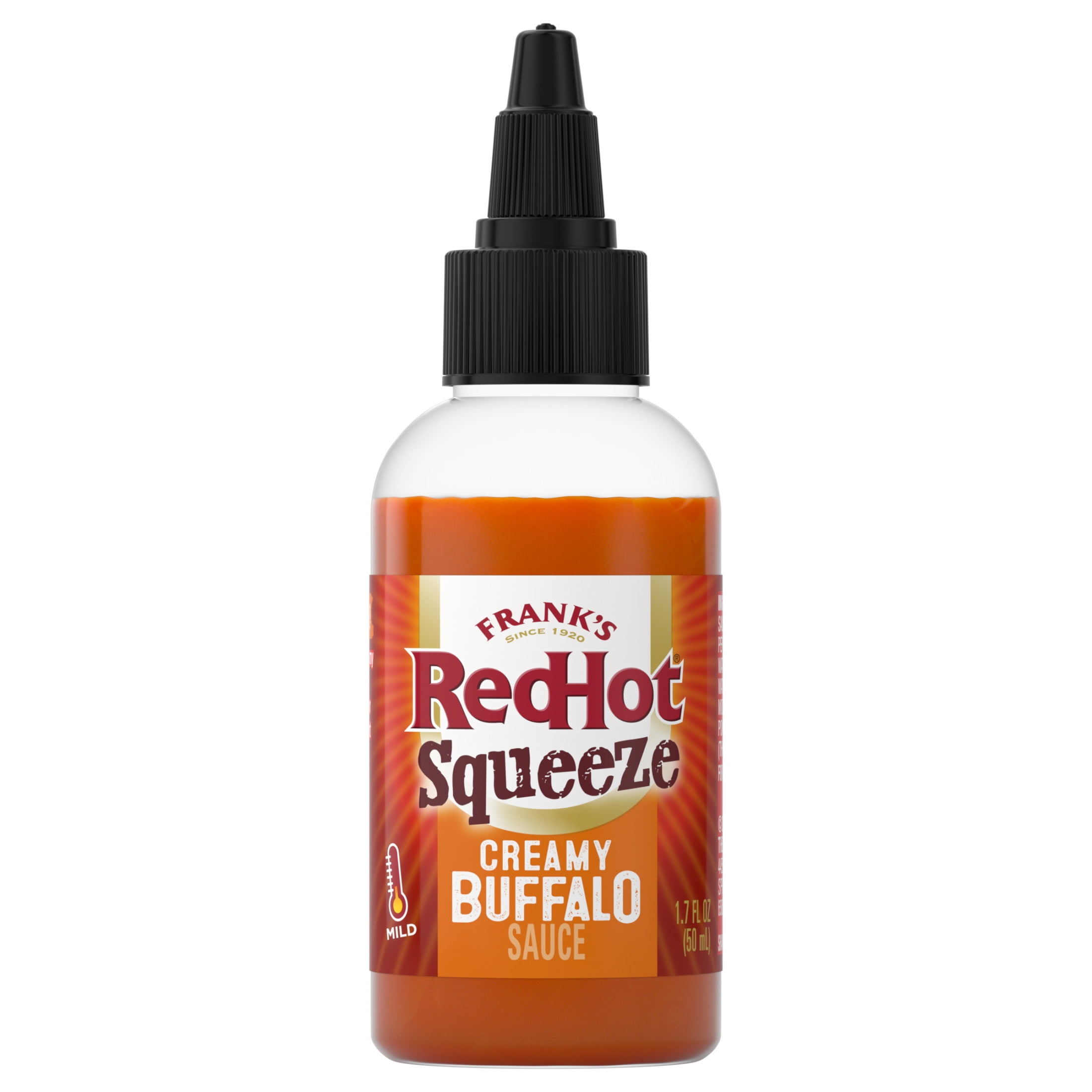 Frank's RedHot Creamy Buffalo Mini Squeeze Hot Sauce, 1.7 fl oz Bottle ...