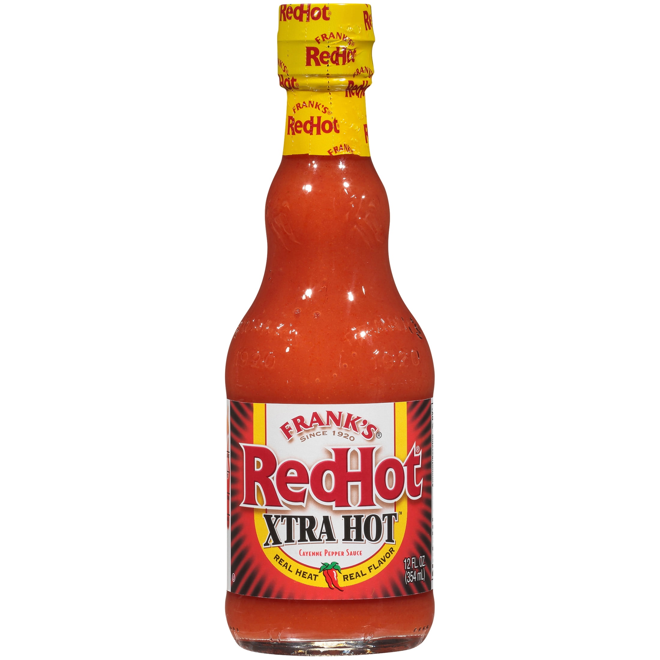 Frank's RedHot Xtra Hot Cayenne Pepper Hot Sauce 12 fl oz Bottle Kosher ...