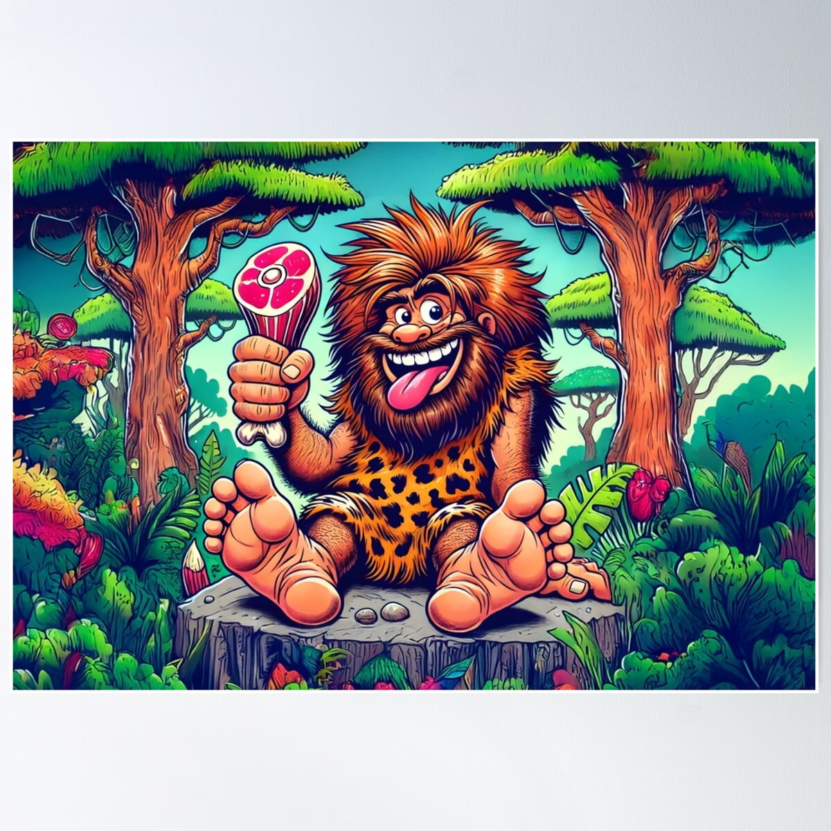 Frank the caveman (wide) Poster, 12x18 UNFRAMED - Walmart.com