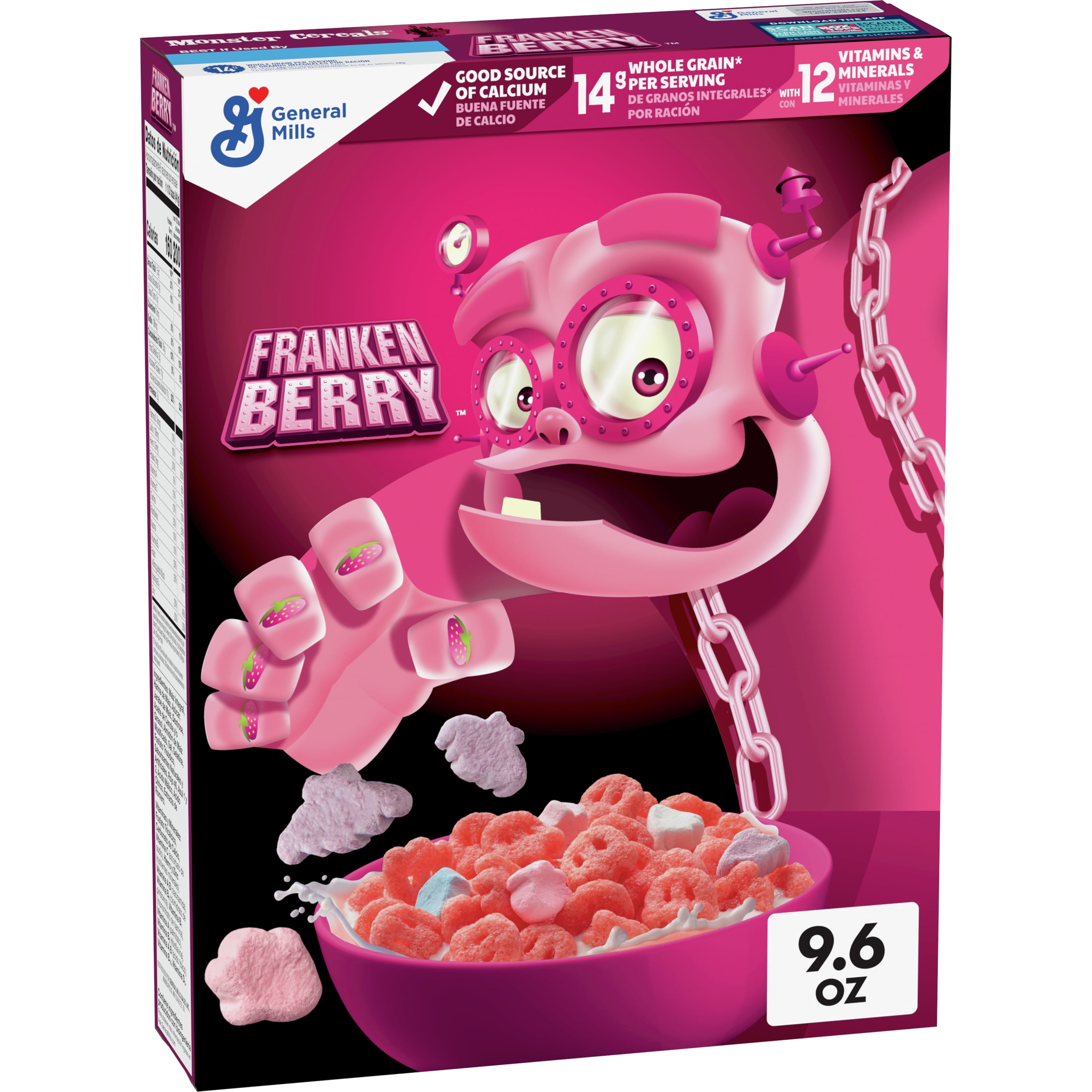 Franken Berry Cereal with Frightful Friends Marshmallows, Limited ...