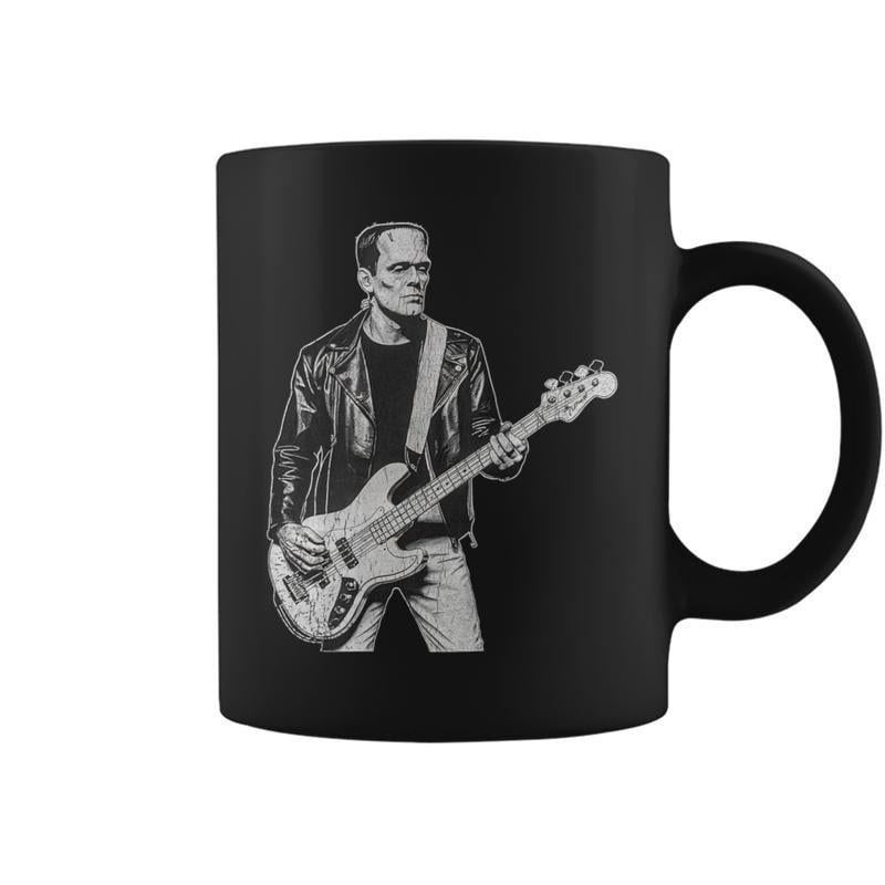 Frankenstein Bass Player Bass Guitar Rock And Roll Coffee Mugs ...