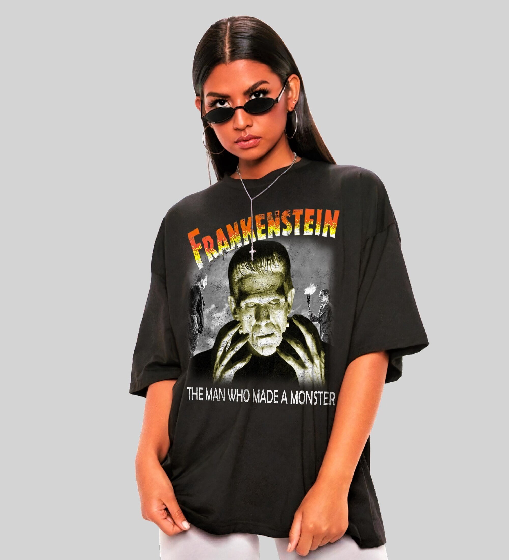 Frankenstein Halloween Shirt -Frankenstein T shirtRetro Movie Shirt ...