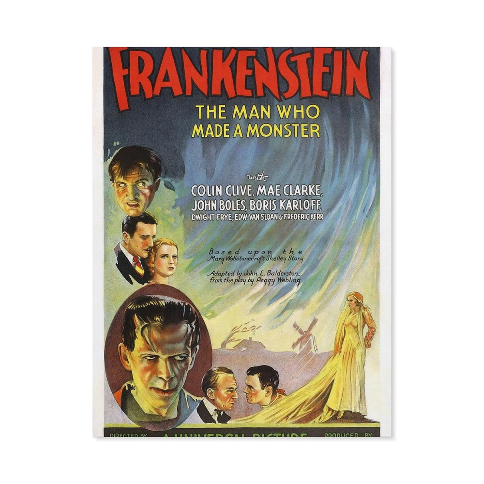 Frankenstein Movie Poster Canvas Painting Creativity Poster for Living ...