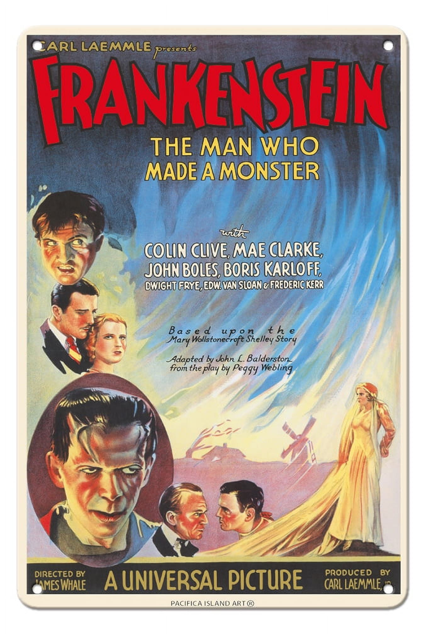 Frankenstein - Starring Boris Karloff and Mae Clarke - Vintage Film ...