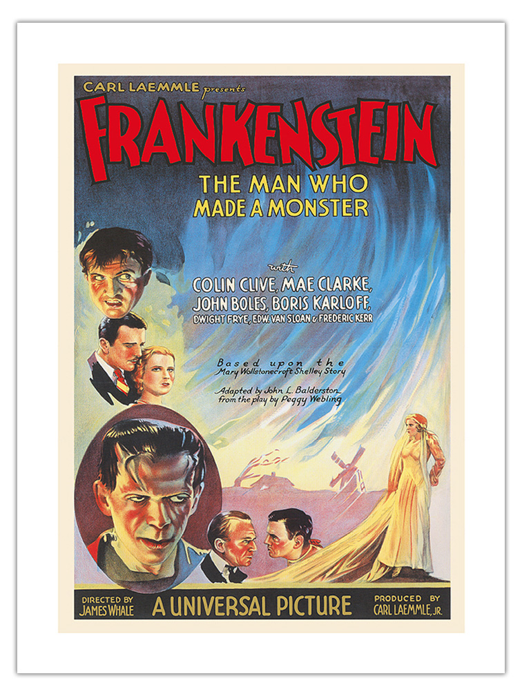 Frankenstein - Starring Boris Karloff and Mae Clarke - Vintage Film ...
