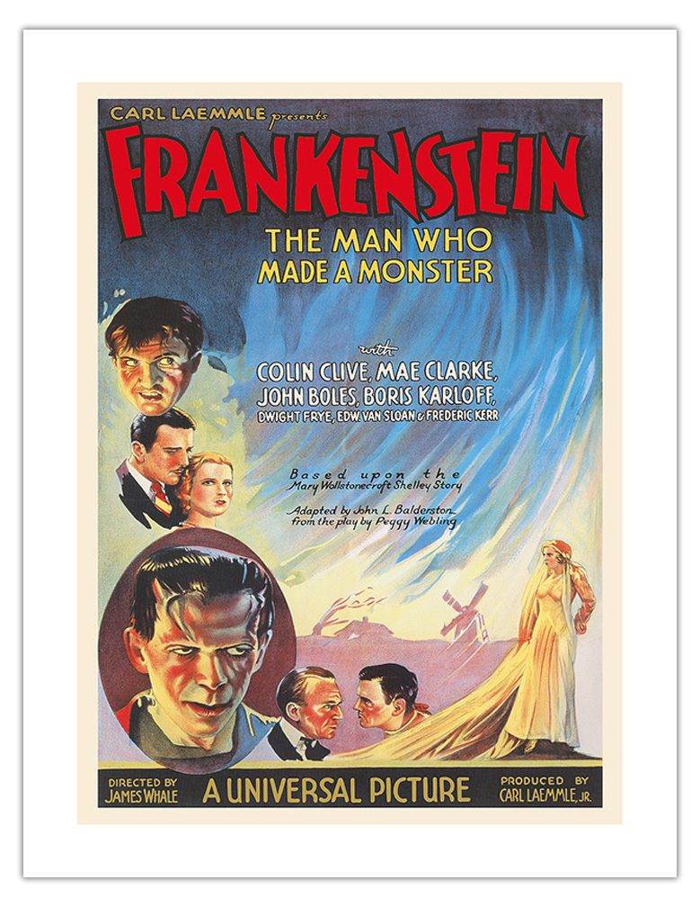 Frankenstein - Starring Boris Karloff and Mae Clarke - Vintage Film ...