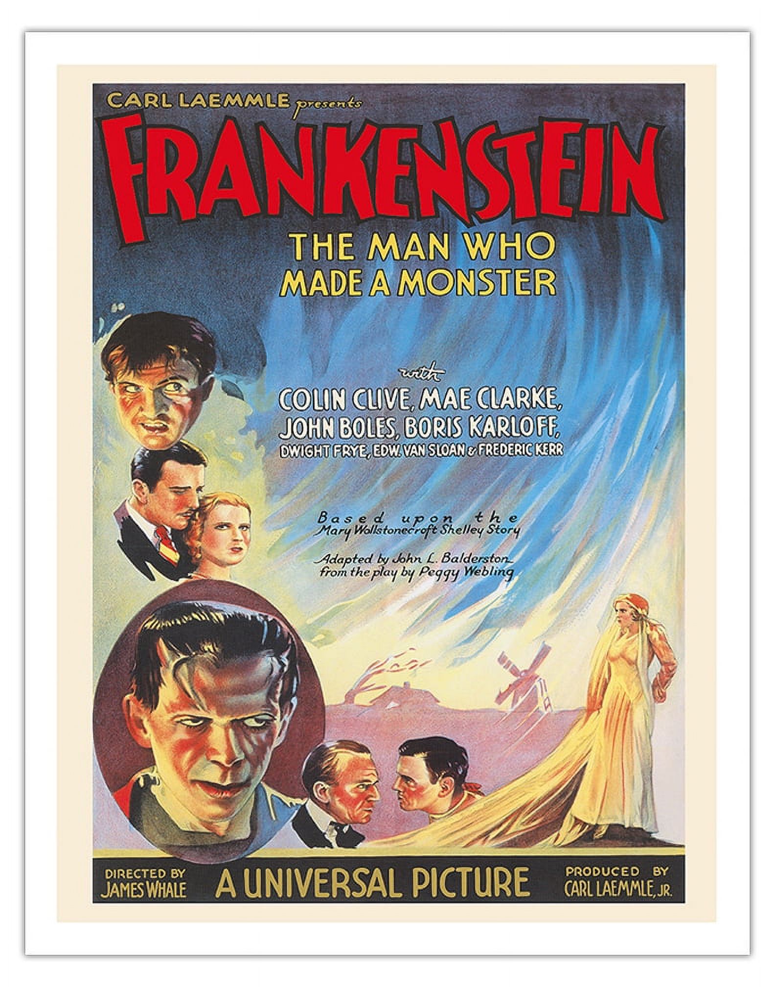 Frankenstein - Starring Boris Karloff and Mae Clarke - Vintage Film ...