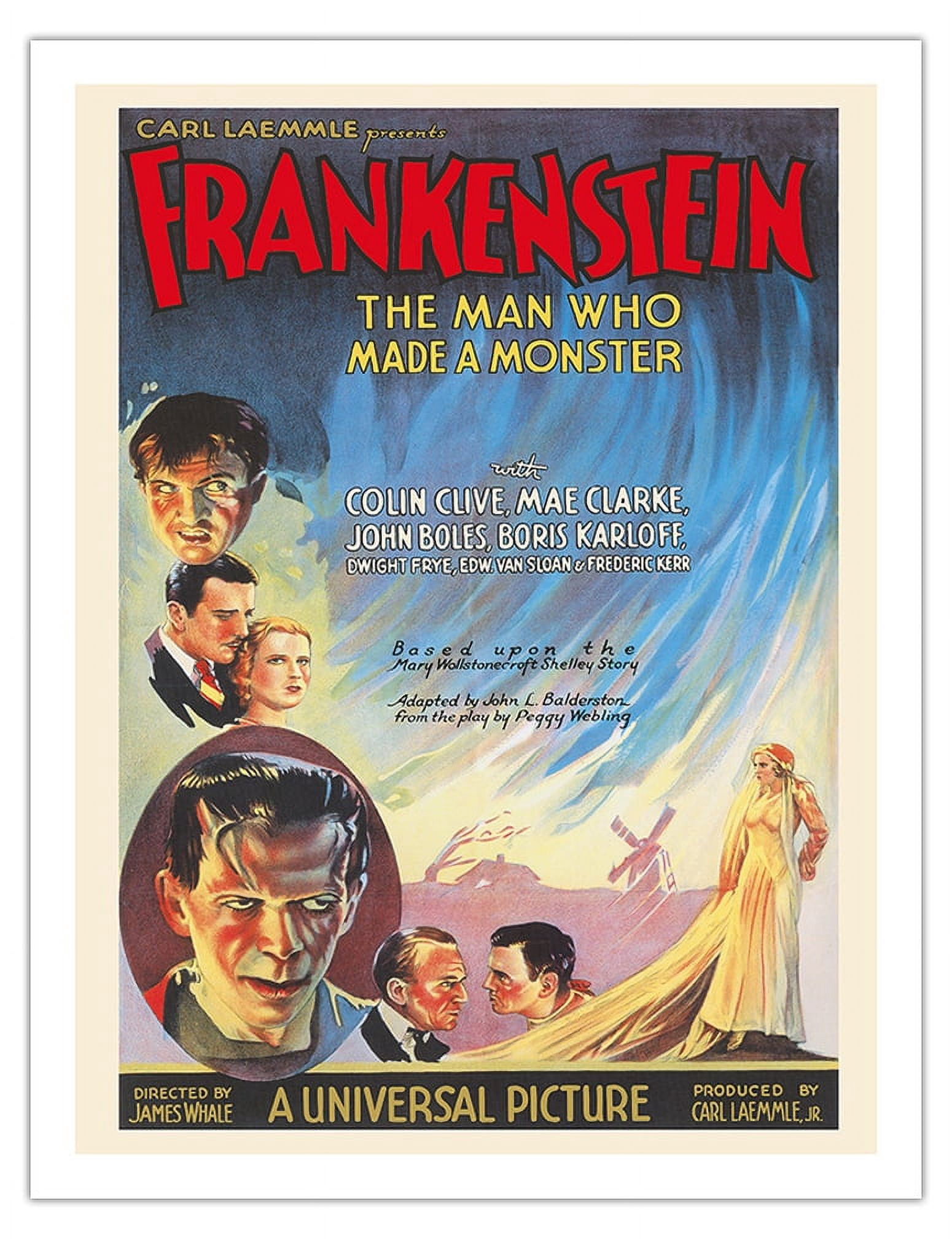 Frankenstein - Starring Boris Karloff and Mae Clarke - Vintage Film ...