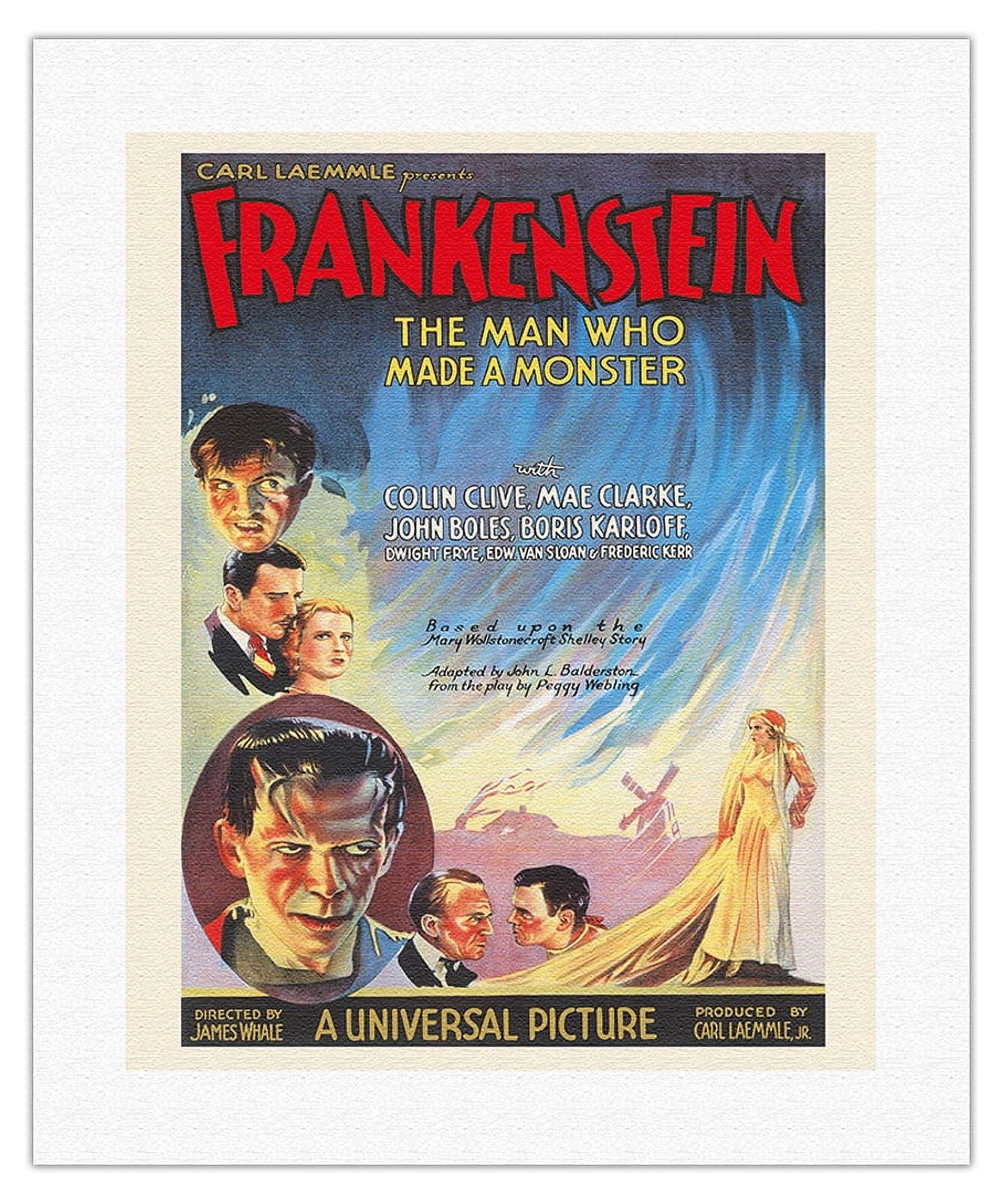 Frankenstein - Starring Boris Karloff and Mae Clarke - Vintage Film ...