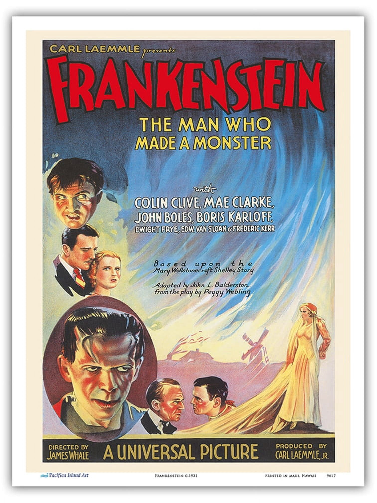 Frankenstein - Starring Boris Karloff and Mae Clarke - Vintage Film ...