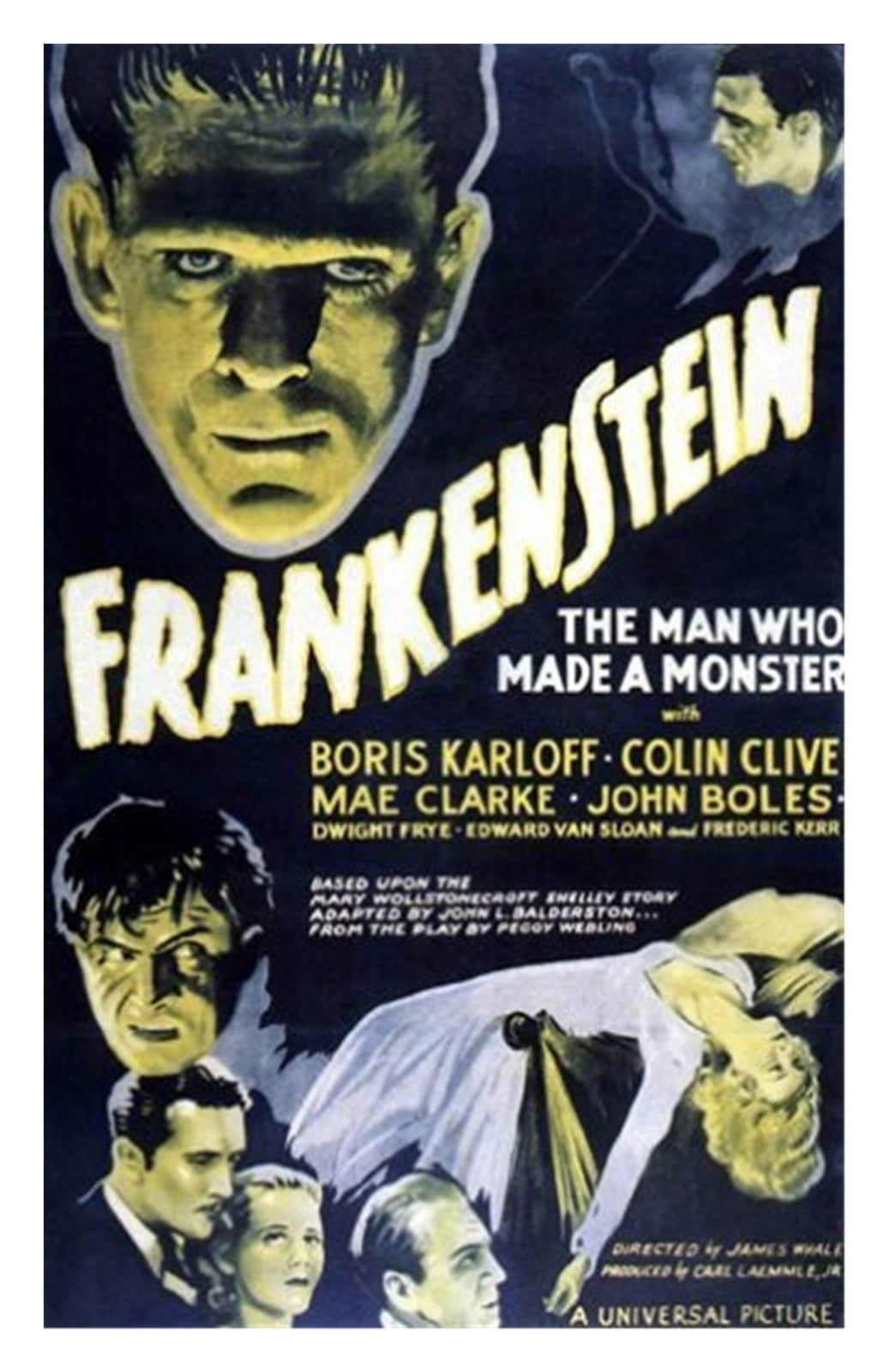 Frankenstein The Man Who Made A Monster Movie Poster - Walmart.com