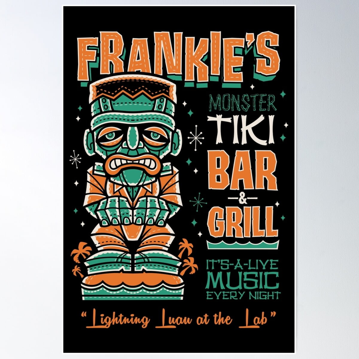 Frankenstein Tiki Bar - Creepy Cute Monster Surf - Hawaii Island ...