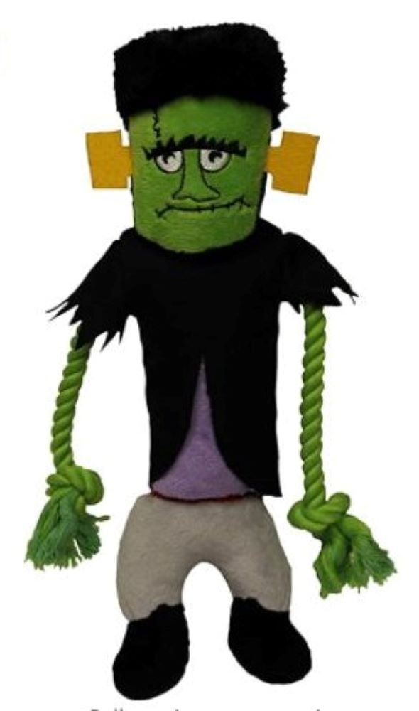Frankenstein Tug o War Pet Toy | 2 Pieces | Plush Squeaky and Crinkle ...