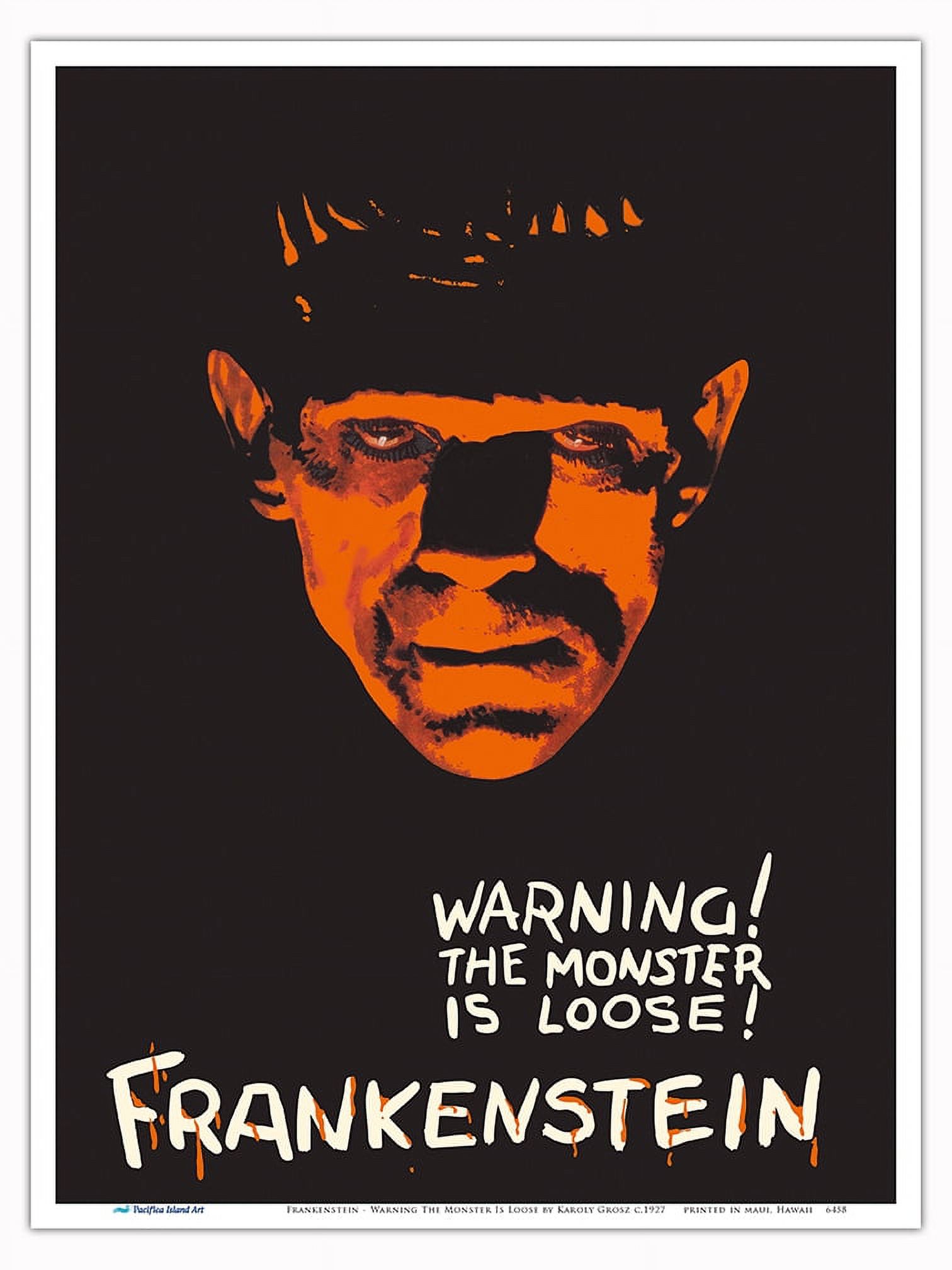 Frankenstein - Warning The Monster Is Loose - Vintage Horror Silent ...