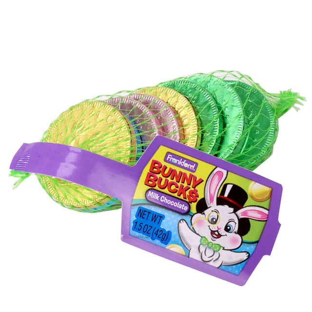 Frankford Bunny Bucks 1.5oz Easter Milk Chocolate Coins in Decorative ...