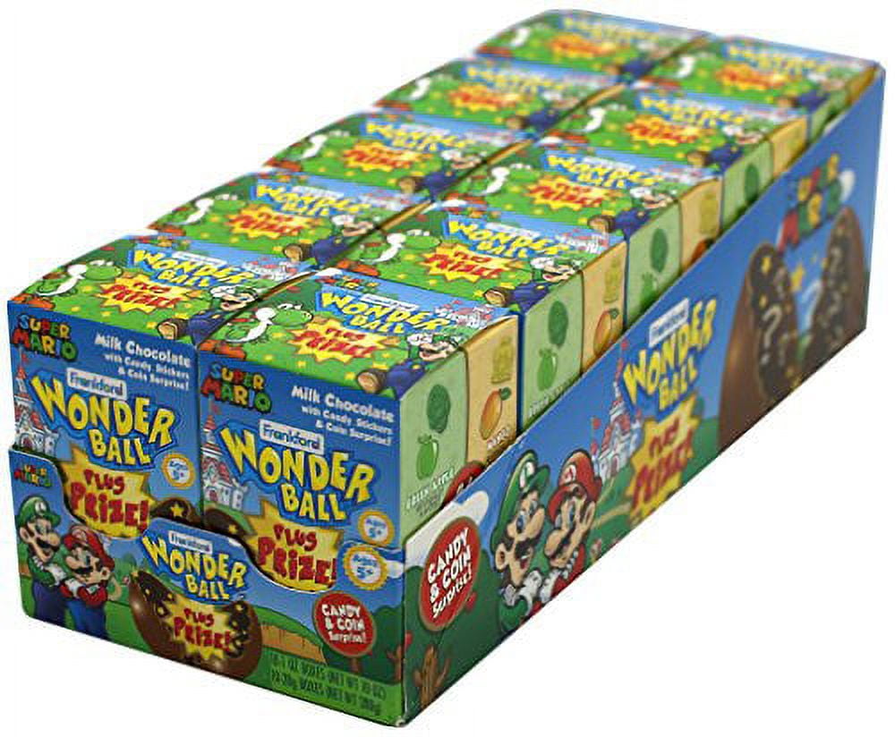 Frankford Candy Company Wonder Ball with Toy Mario, Milk Chocolate, 1 ...