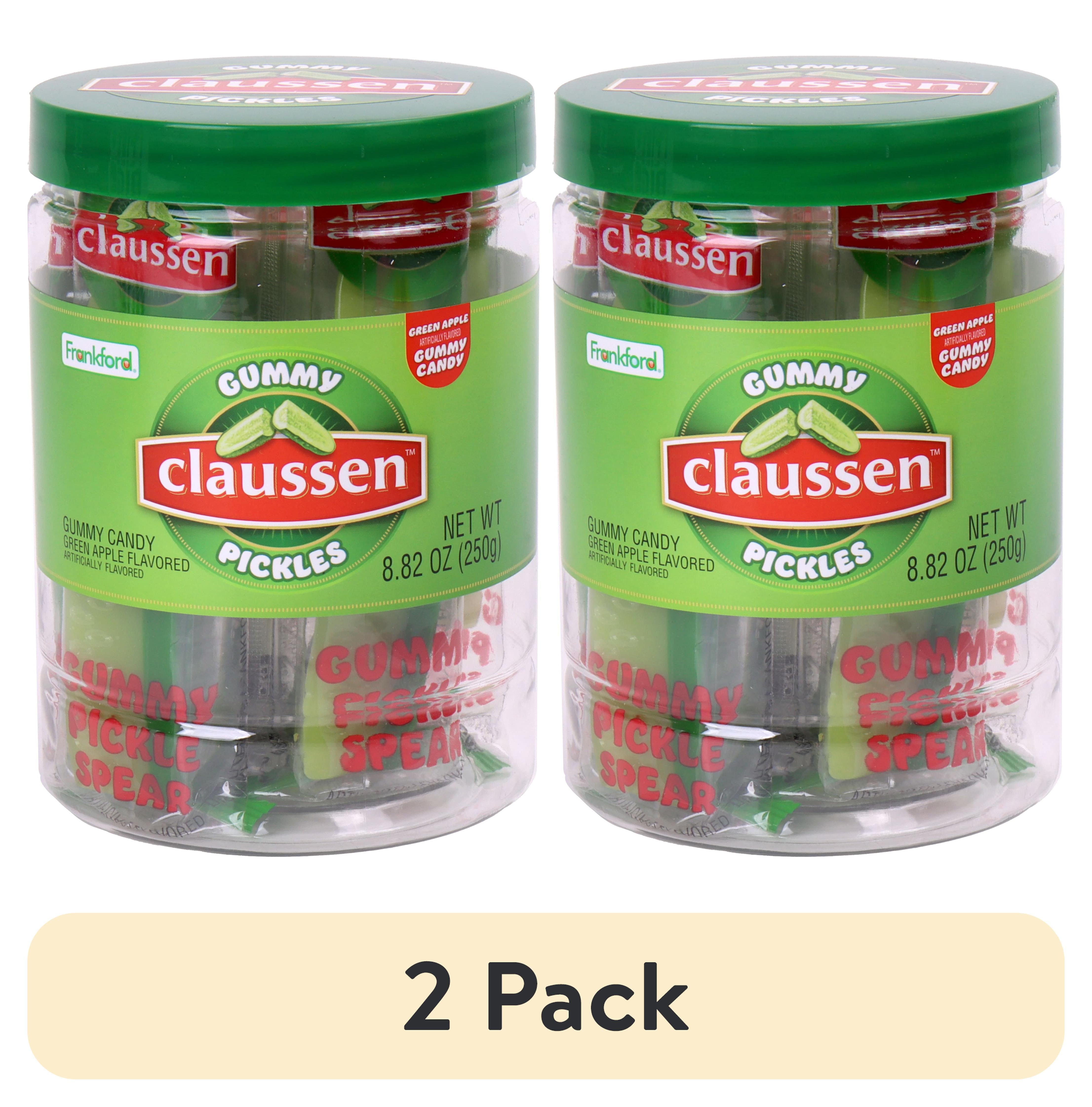 (2 pack) Frankford Claussen Holiday Gummy Pickle Spears Jar 8.82 Ounces ...