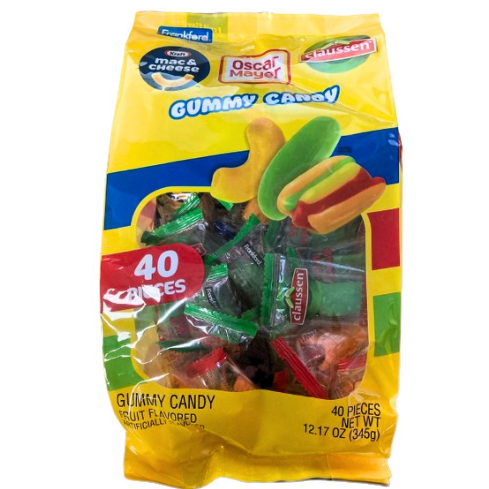 Frankford Kraft Heinz Oscar Meyer Assorted Gummy Candy 40 piece Bag ...