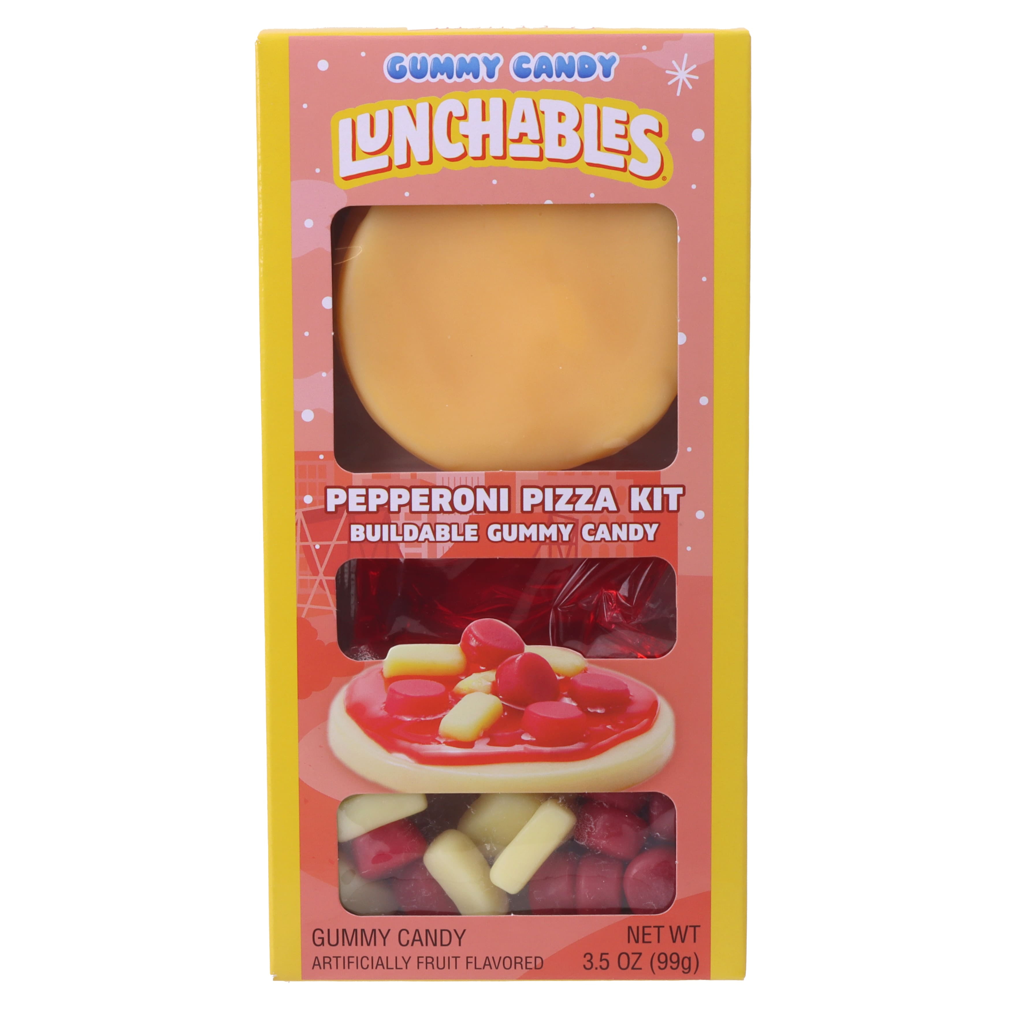 Frankford Kraft Lunchables Gummy Candy Pepperoni Pizza Kit Box, 3.5oz ...