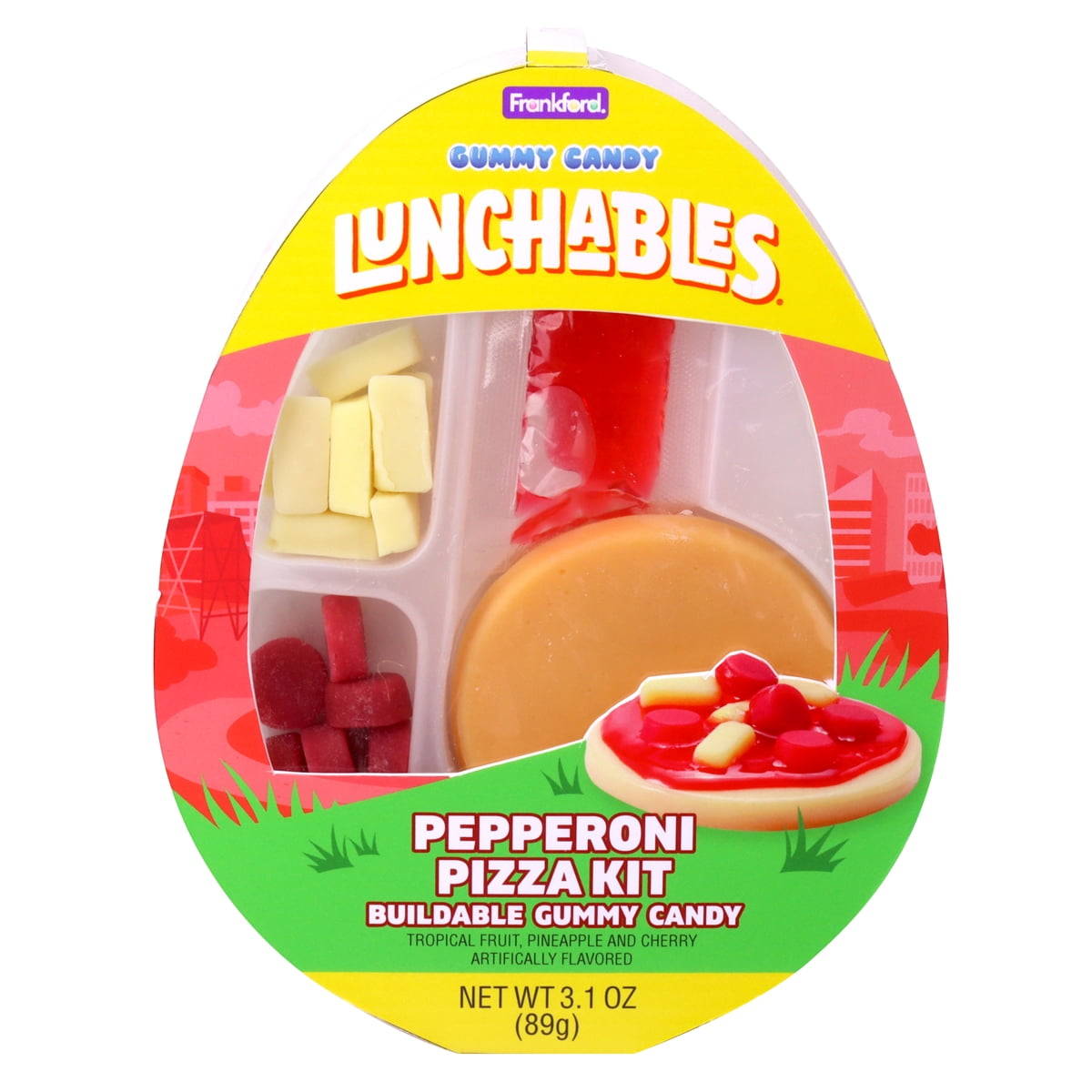 Frankford Lunchables Easter Gummy Candy Egg-Shaped Pizza Kit 3.14oz ...