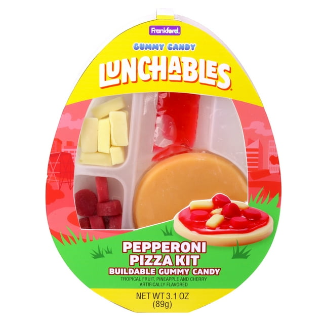 Frankford Lunchables Easter Gummy Candy Egg-Shaped Pizza Kit 3.14oz ...